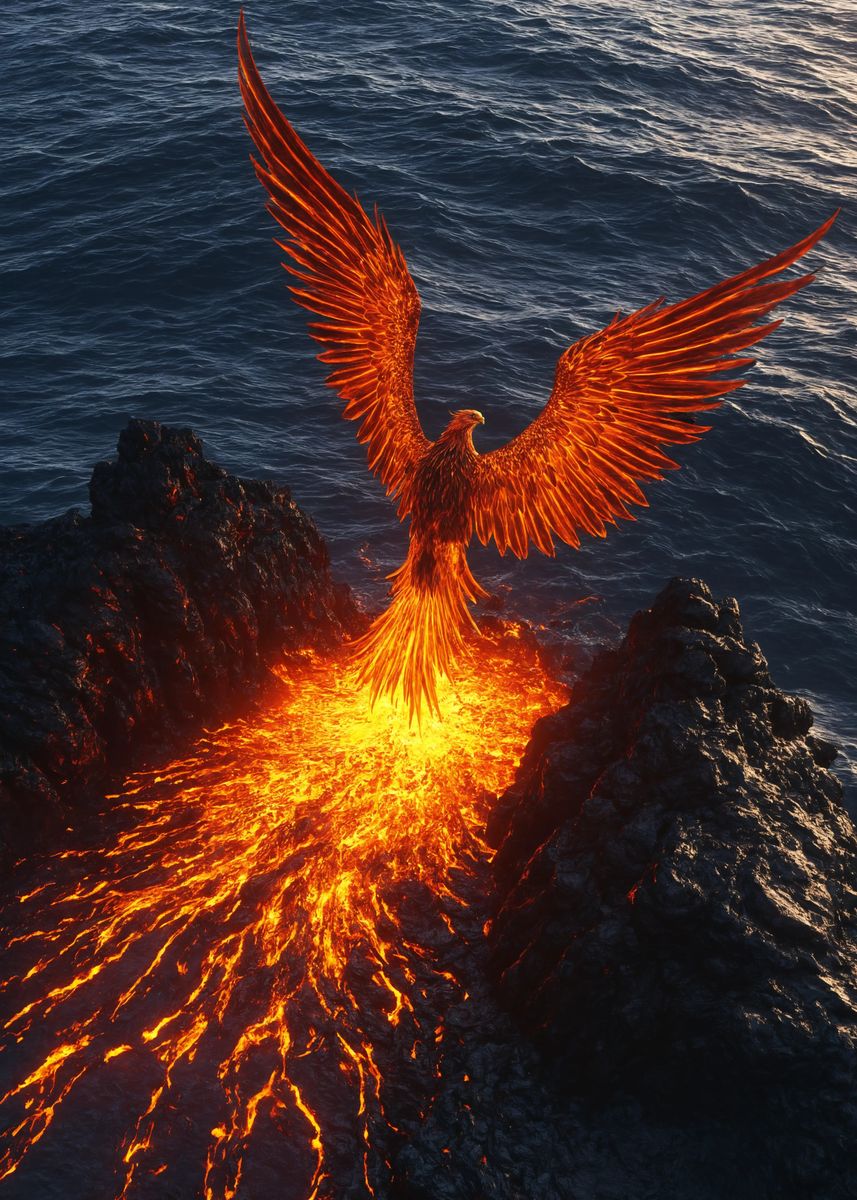 'Phoenix Rising' Poster, picture, metal print, paint by Psionic ...