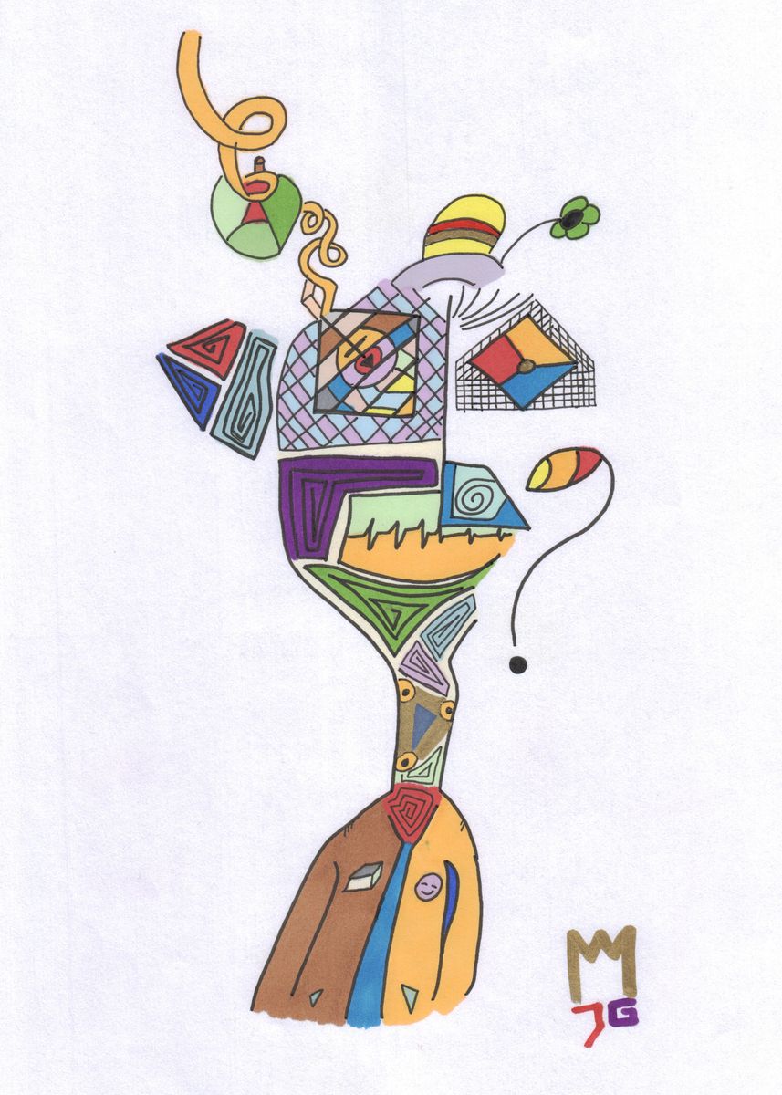 'Abstract Figure Drawing' Poster, picture, metal print, paint by auro ...