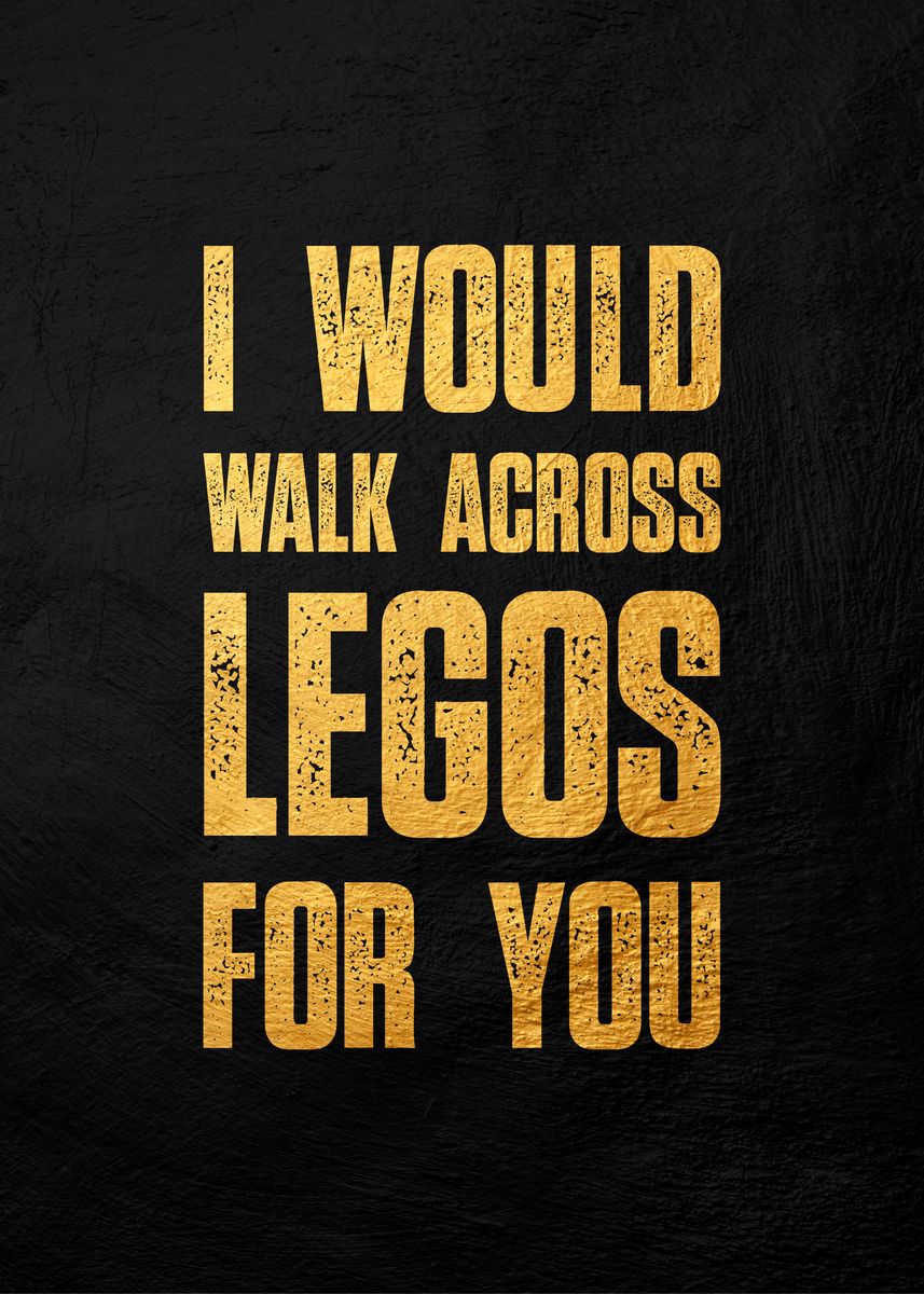 'Lego Love Quote' Poster, picture, metal print, paint by Metal Wonder ...