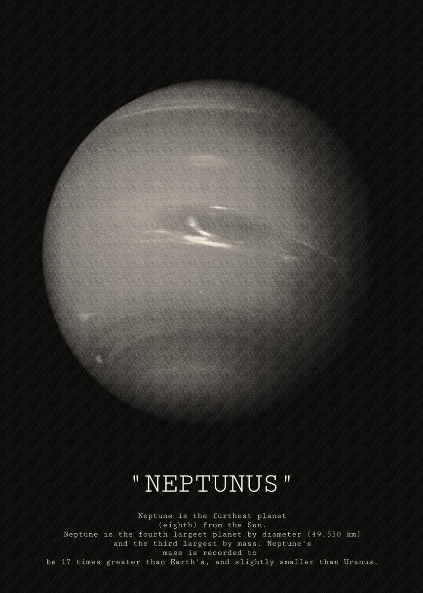 'Neptune Planet Poster' Poster, picture, metal print, paint by Brexmore ...