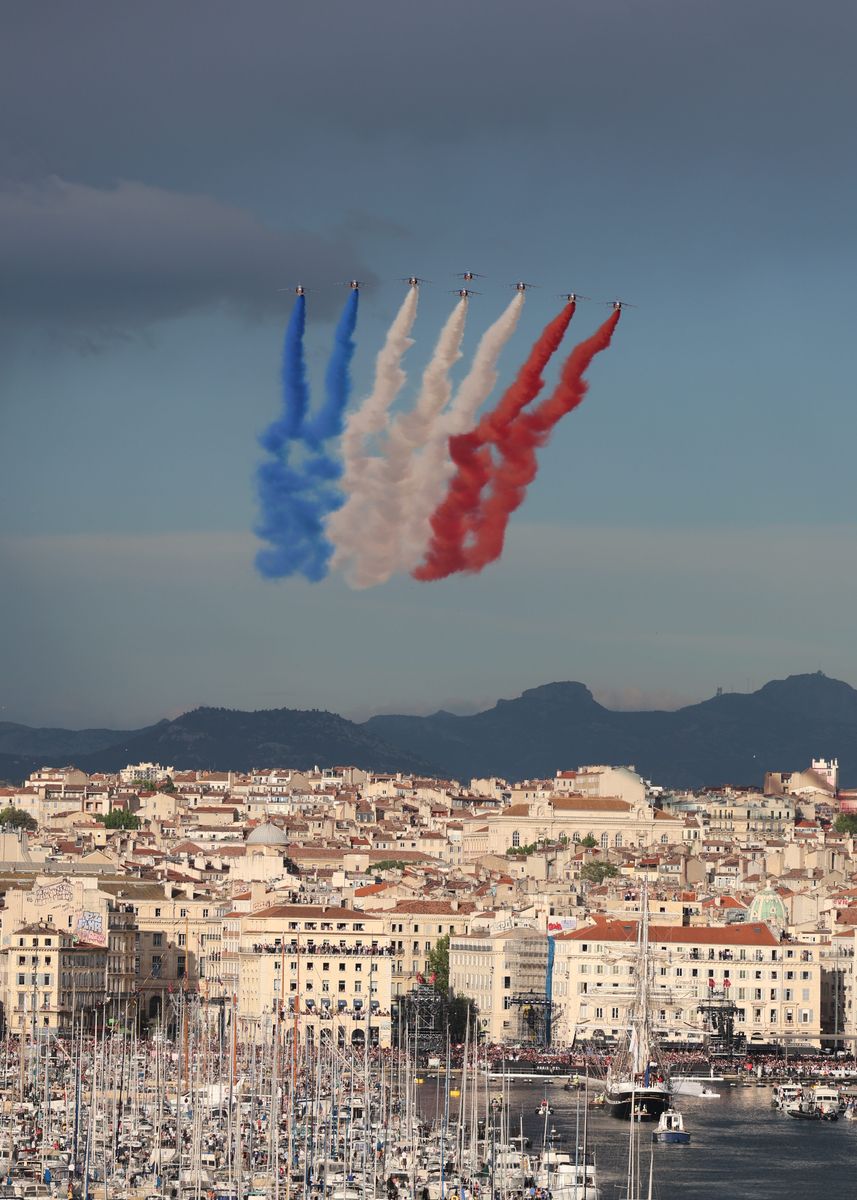 'French Air Show French flag Marseille' Poster, picture, metal print ...