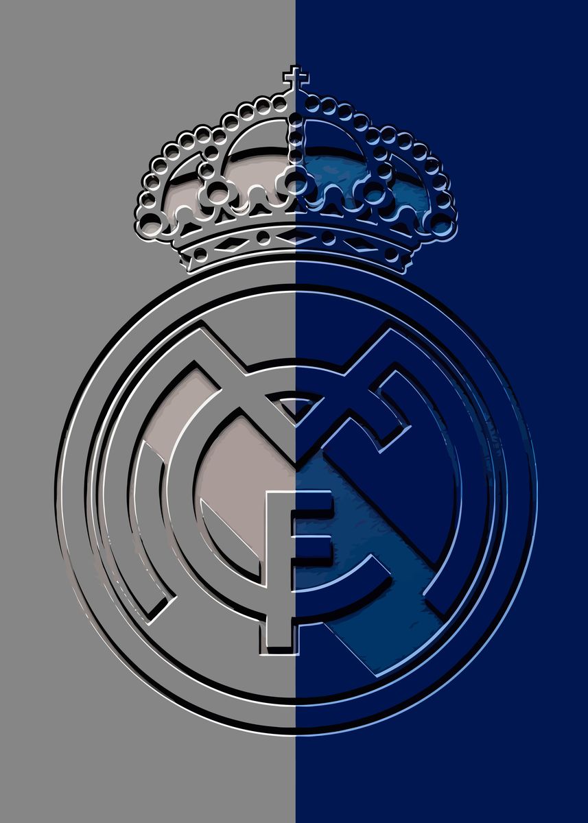 'Real Madrid Logo' Poster, picture, metal print, paint by Roger | Displate