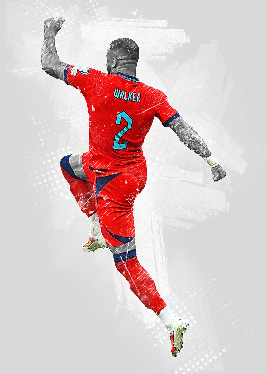 'Kyle Walker' Poster, picture, metal print, paint by | Displate