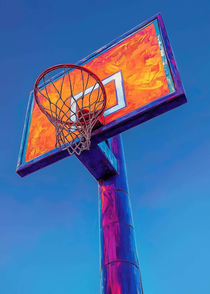 'Basketball Hoop Art' Poster, picture, metal print, paint by CANDD ART ...