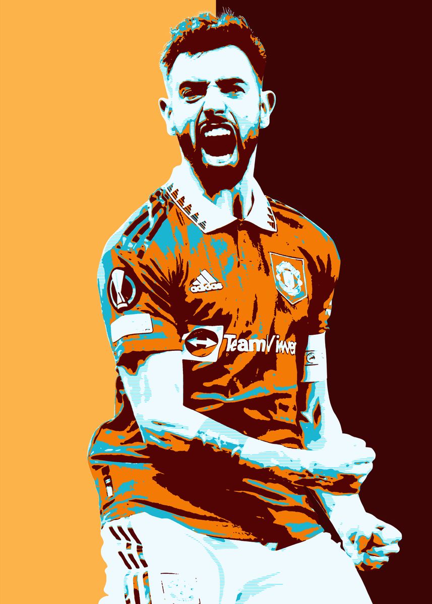 'Bruno Fernandes' Poster, picture, metal print, paint by | Displate