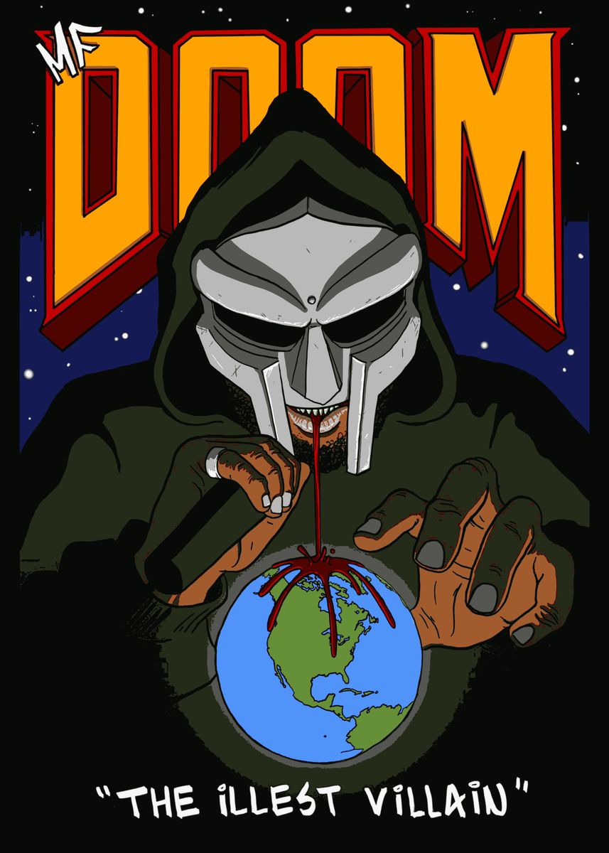 'MF DOOM Villain ' Poster, picture, metal print, paint by zaka arya ...