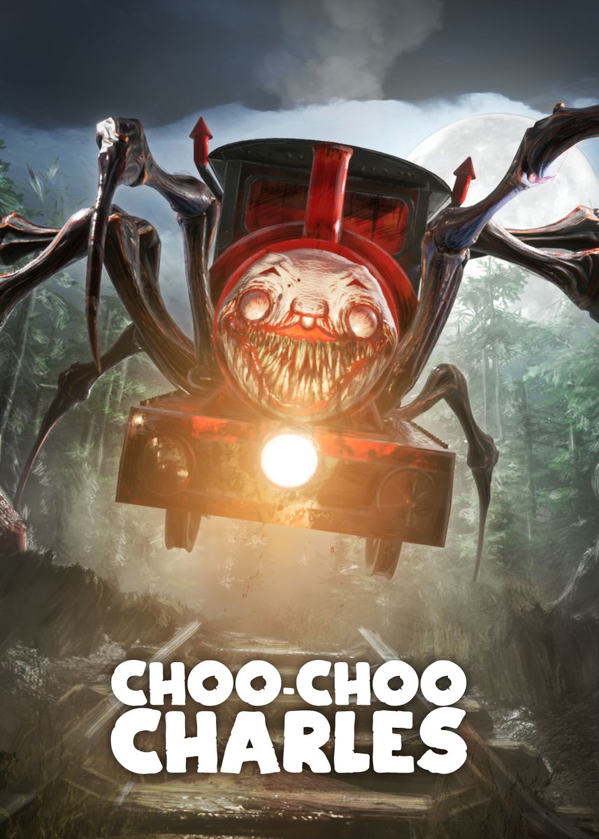 'Choo-Choo Charles Poster' Poster, picture, metal print, paint by Two ...