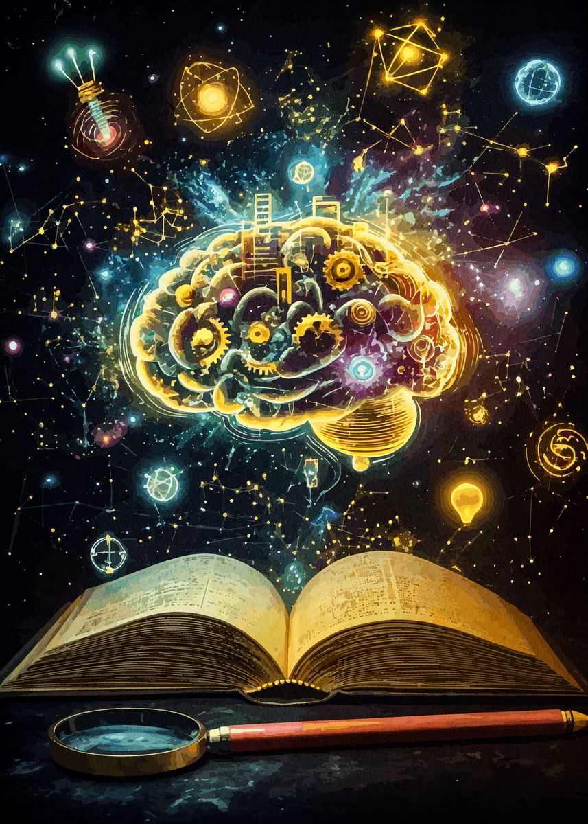 'book magic' Poster, picture, metal print, paint by Peter Li | Displate