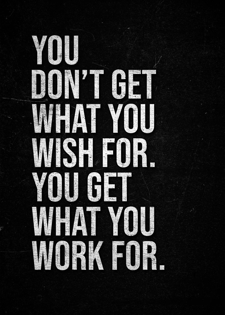 'Work Hard, Get Results' Poster, picture, metal print, paint by ...