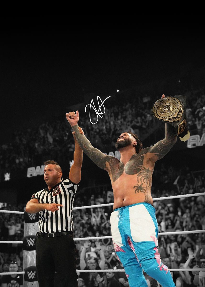 'Jey Uso' Poster, picture, metal print, paint by ART One | Displate