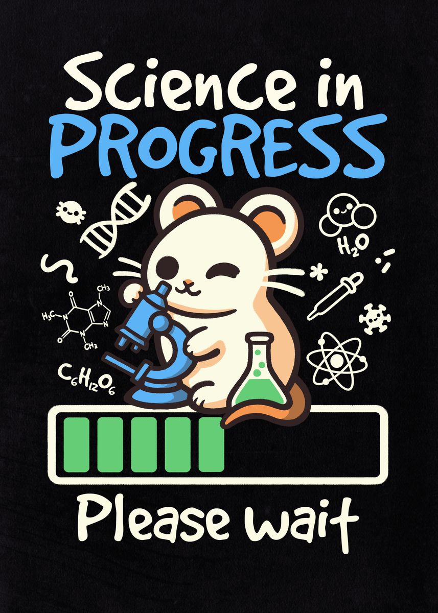 'Science in Progress Mouse lab' Poster, picture, metal print, paint by ...