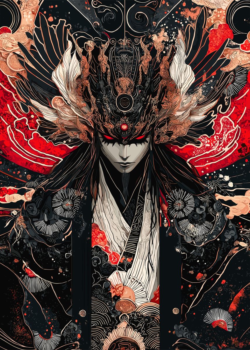 'Japanese Demon Art Print' Poster, picture, metal print, paint by Erick ...