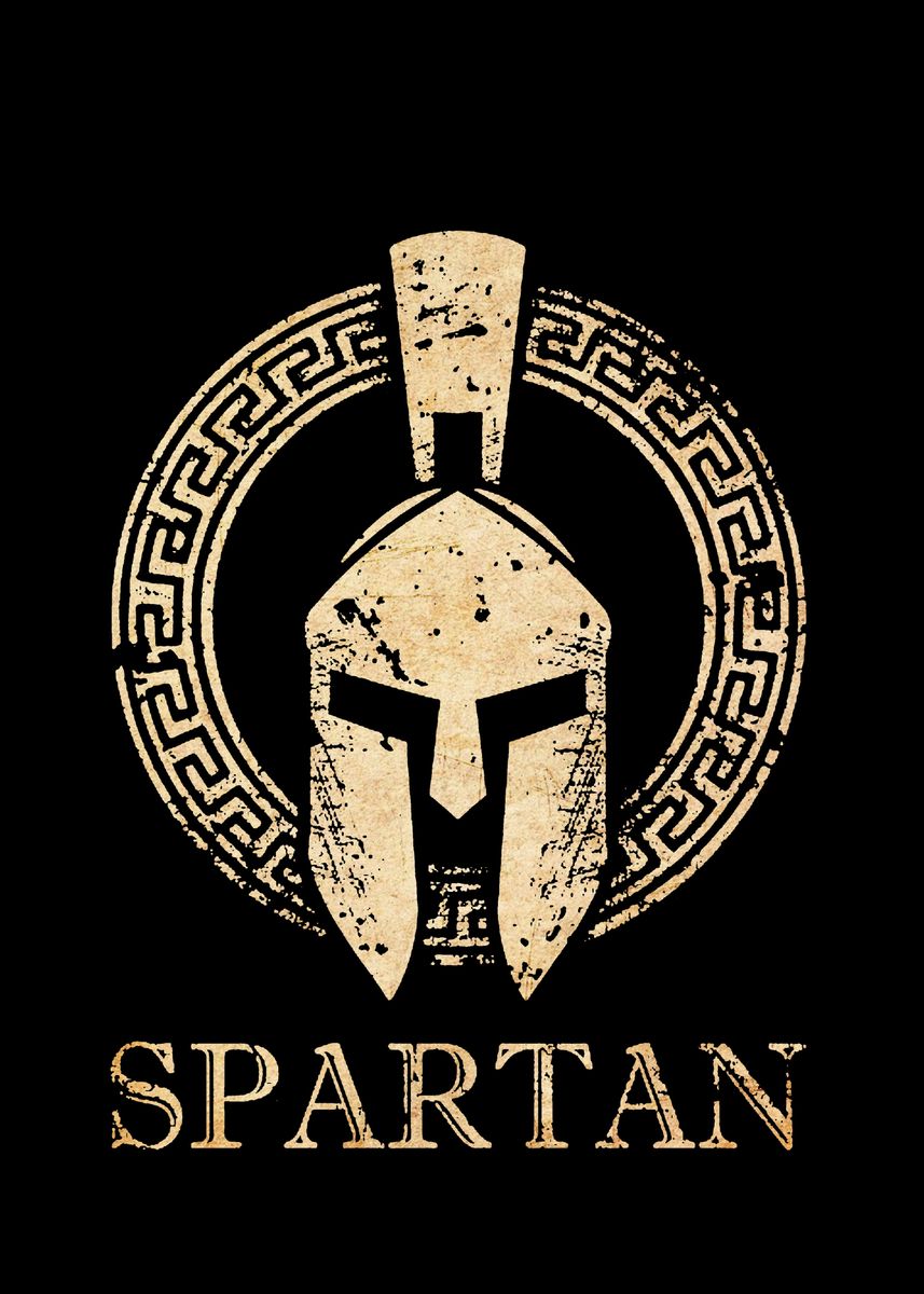'Spartan Helmet Logo' Poster, picture, metal print, paint by Jiupang ...