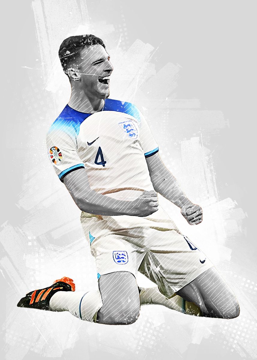 'Declan Rice' Poster, picture, metal print, paint by | Displate