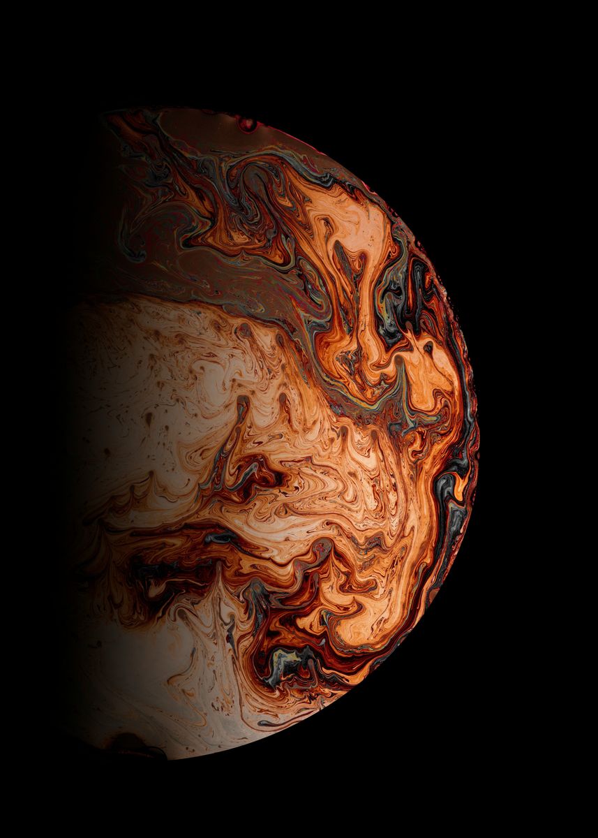 'Abstract Swirling Planet' Poster, picture, metal print, paint by Wiff ...