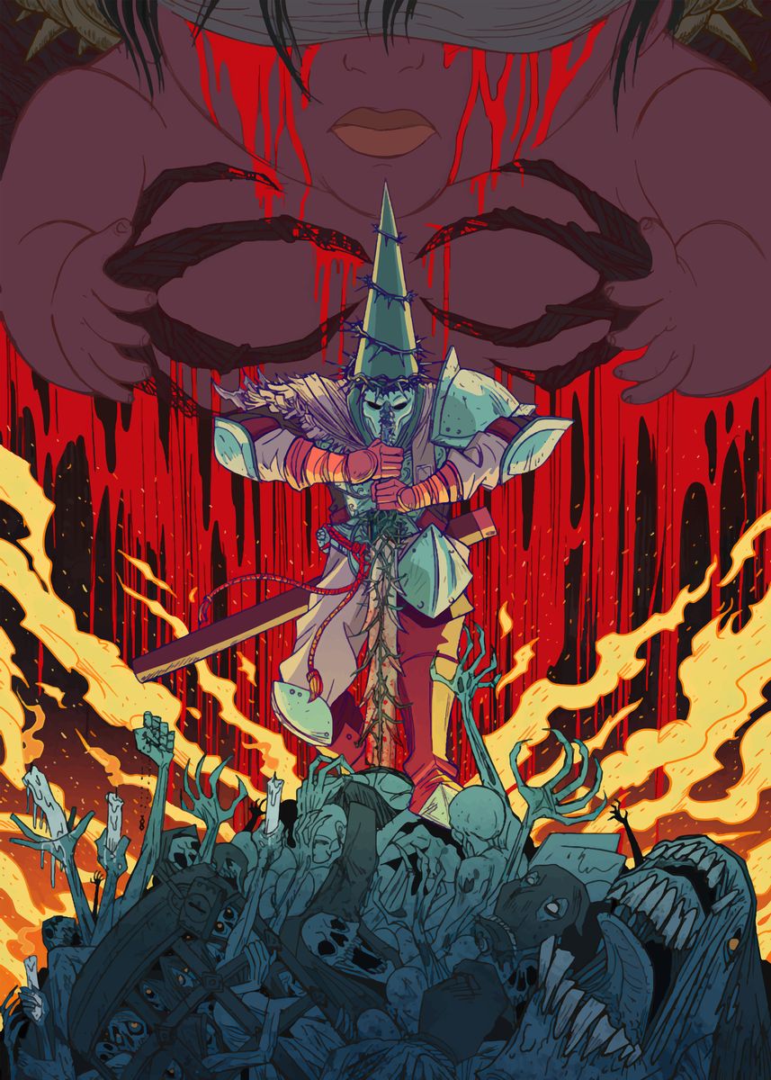 'Knight of Sorrow' Poster, picture, metal print, paint by vera sulistyo ...