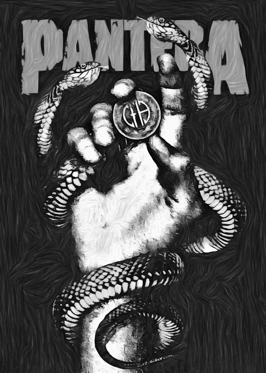 'Pantera Snake Hand art' Poster, picture, metal print, paint by ...