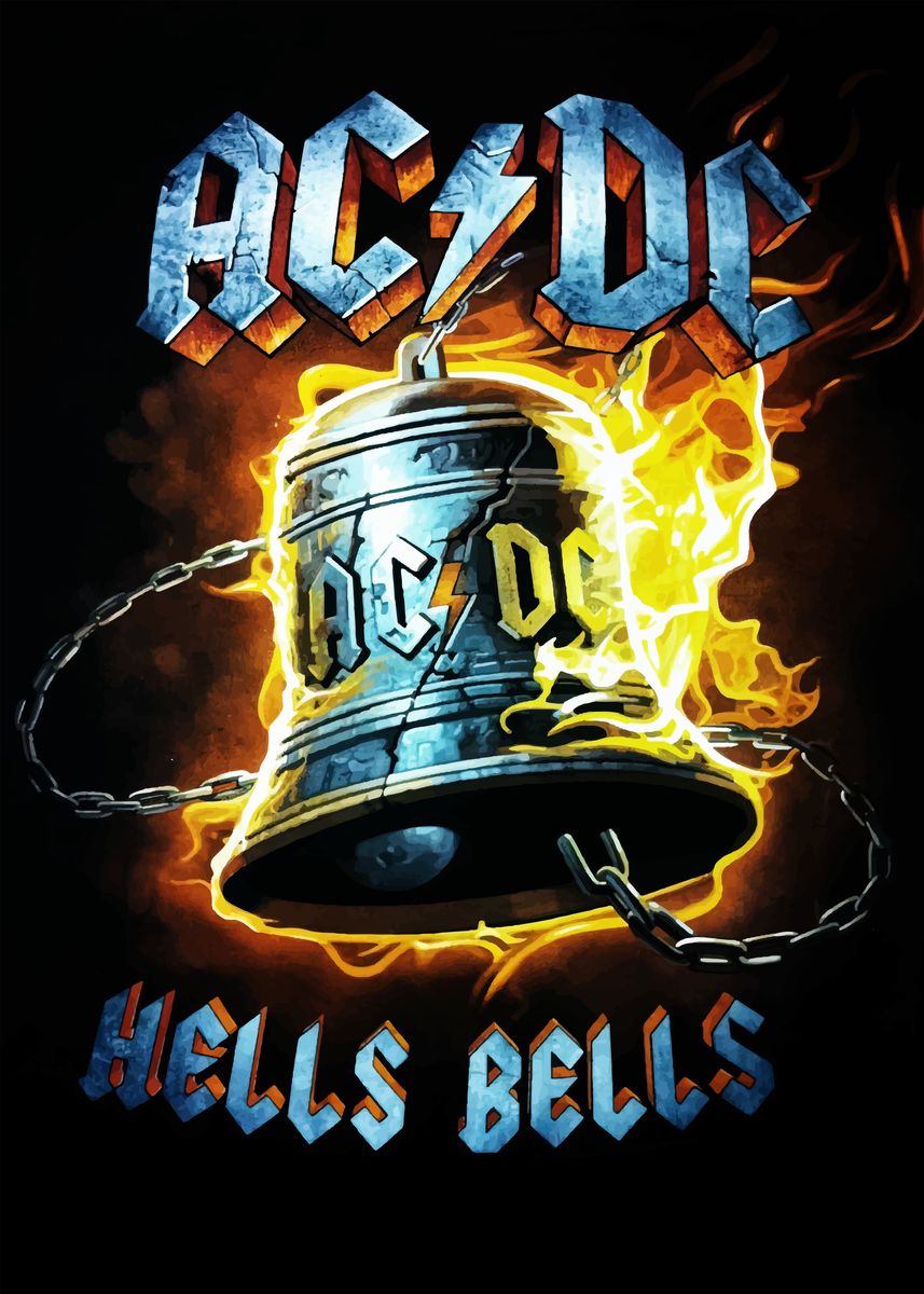 'AC/DC Hells Bells' Poster, picture, metal print, paint by lisa black | Displate