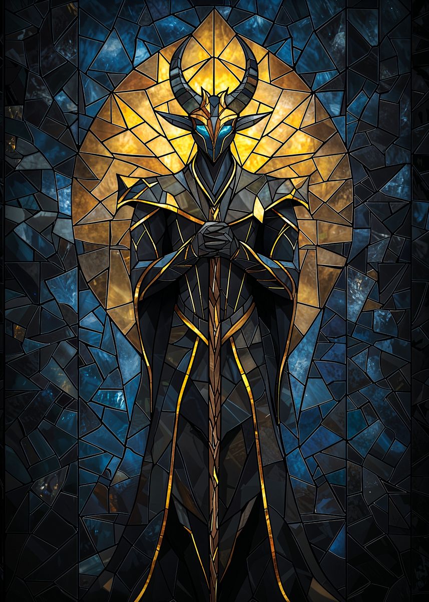 'Stained Glass Demon' Poster, picture, metal print, paint by SuperNova ...