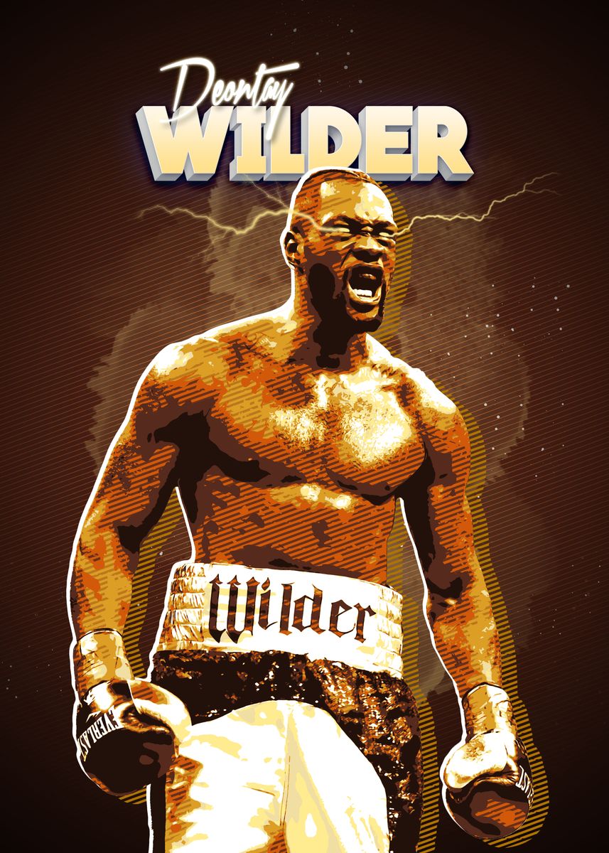 'Deontay Wilder Boxing Poster' Poster, picture, metal print, paint by ...
