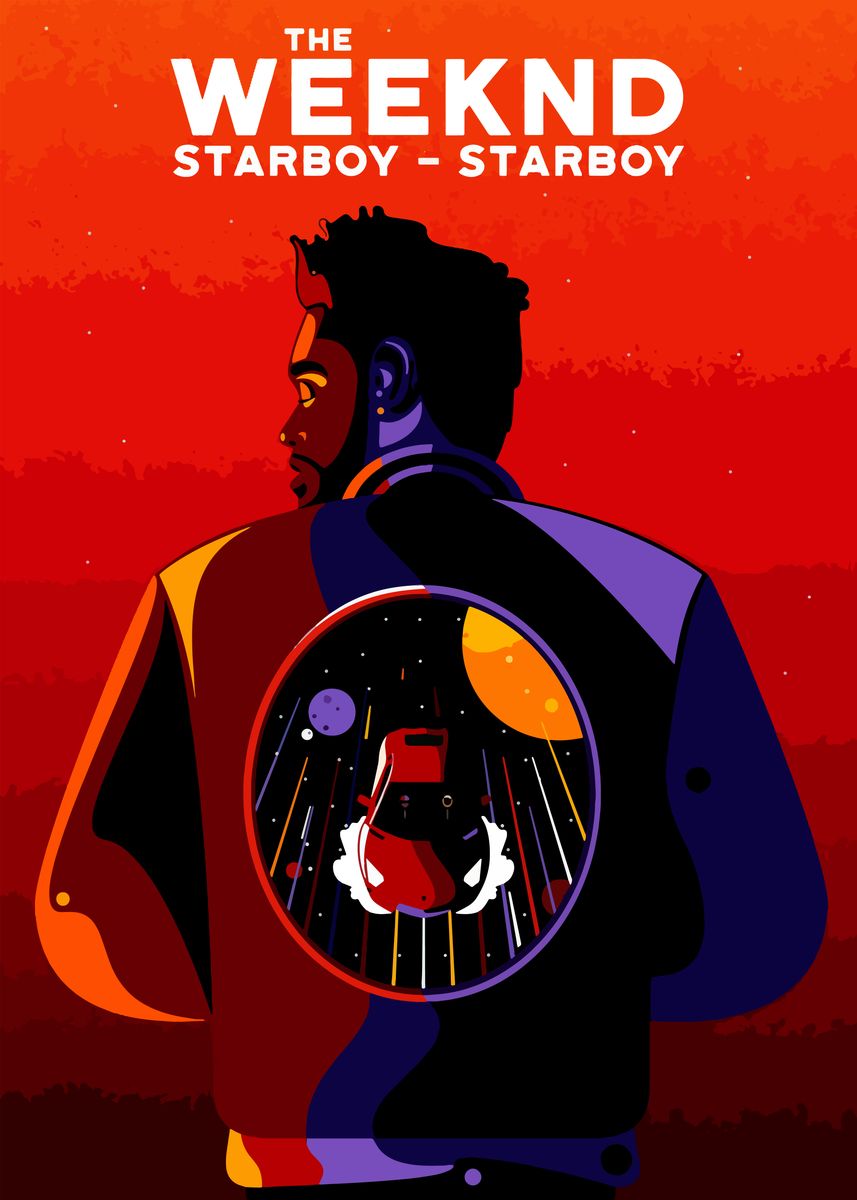 'The Weeknd Starboy Poster' Poster, picture, metal print, paint by ...