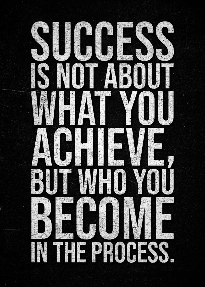 'Success Quote Poster' Poster, picture, metal print, paint by BPDesign ...