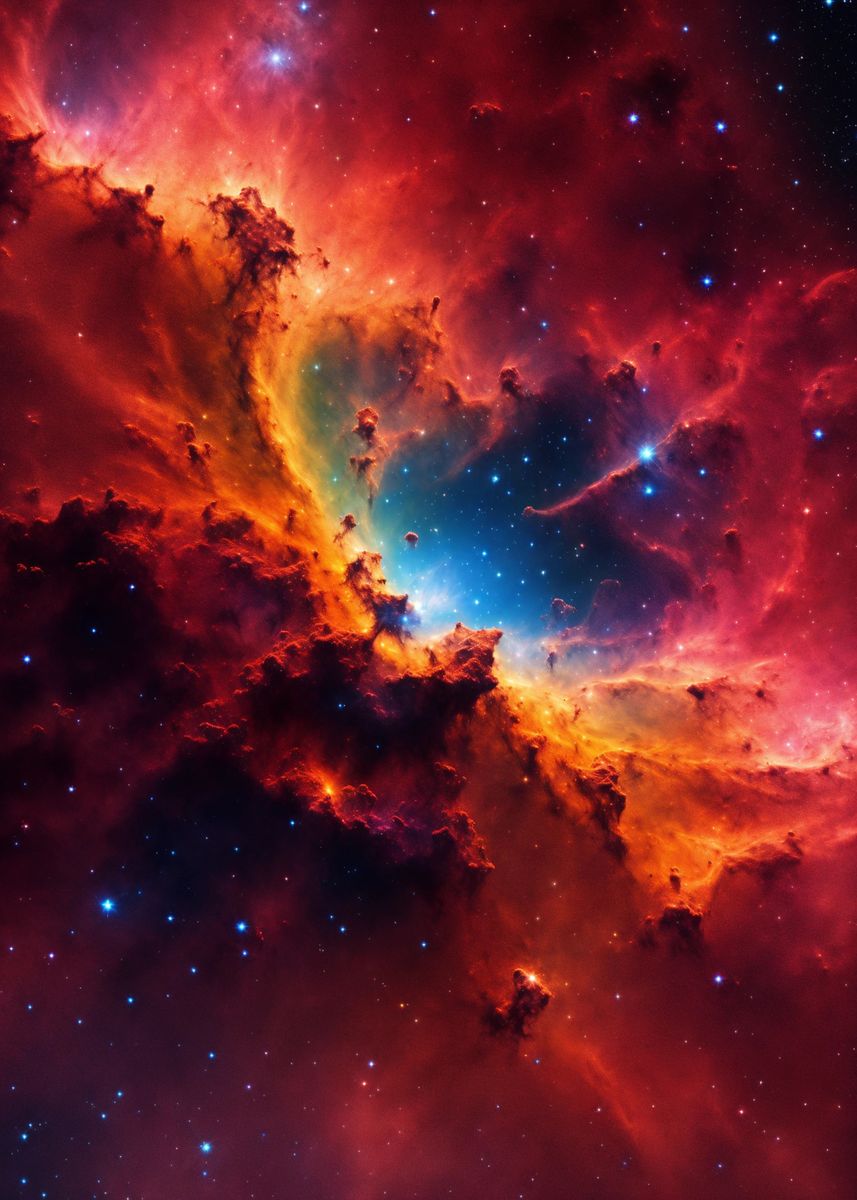 'Cosmic Nebula' Poster, picture, metal print, paint by PosterBestBrand ...