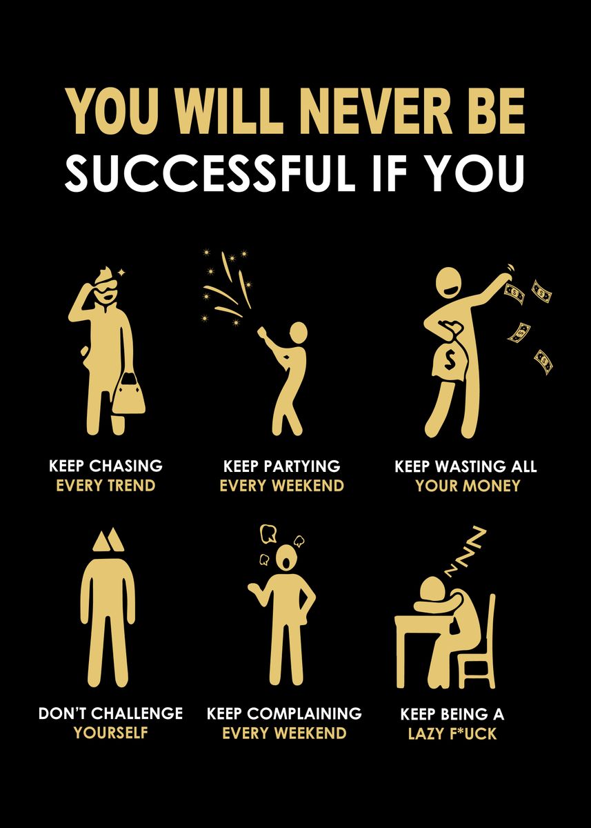 'Stop These for Success' Poster, picture, metal print, paint by Lana ...