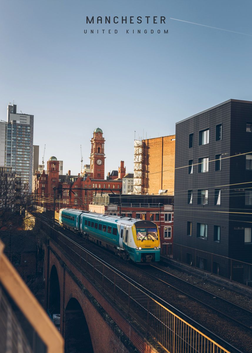 'Manchester ' Poster, picture, metal print, paint by Big City | Displate