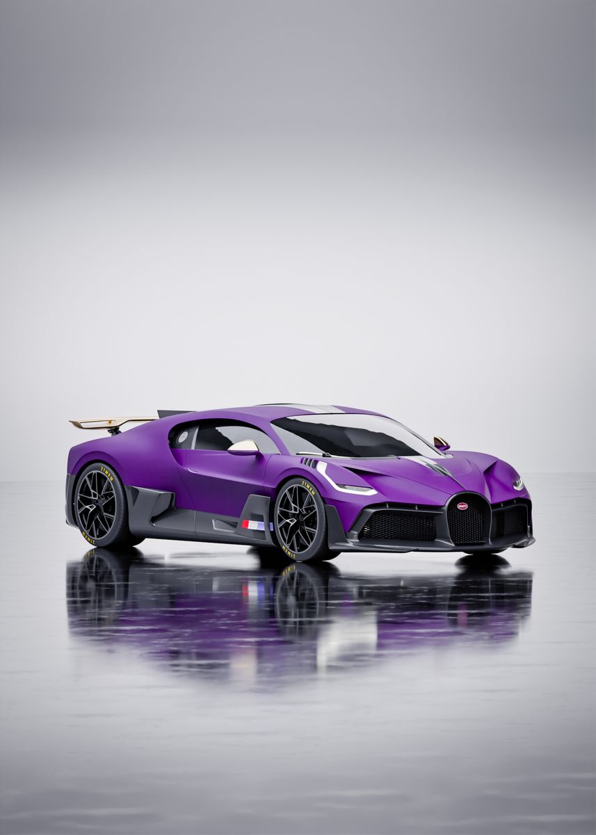'Bugatti Divo 2019 - Front Side View' Poster, picture, metal print ...