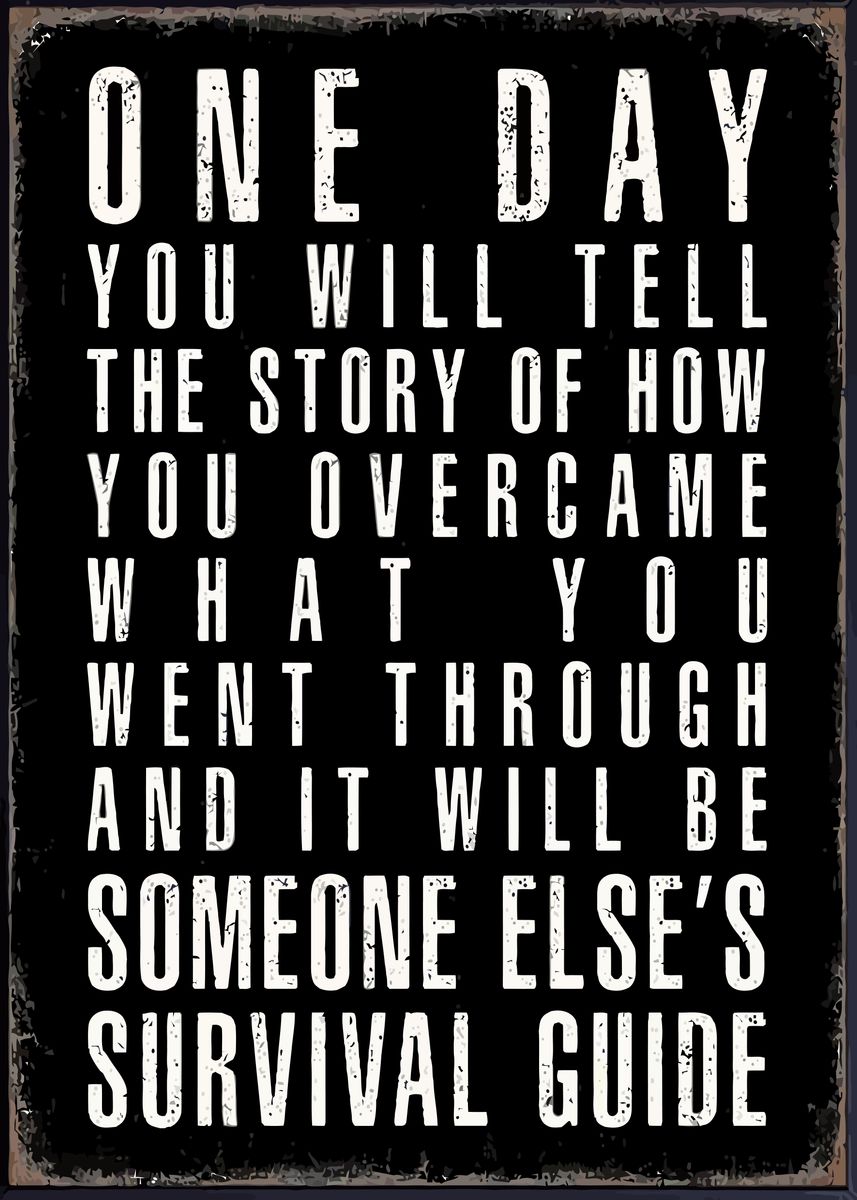 'motivational quotes one day' Poster, picture, metal print, paint by ...