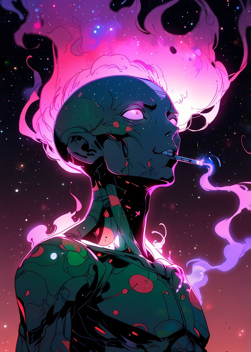 'Cosmic Cyborg' Poster, picture, metal print, paint by Code Black ...