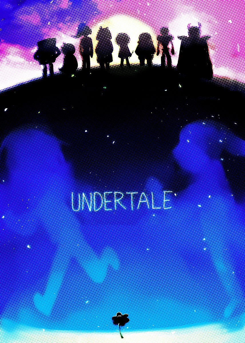 'Undertale Characters Silhouette' Poster, picture, metal print, paint ...