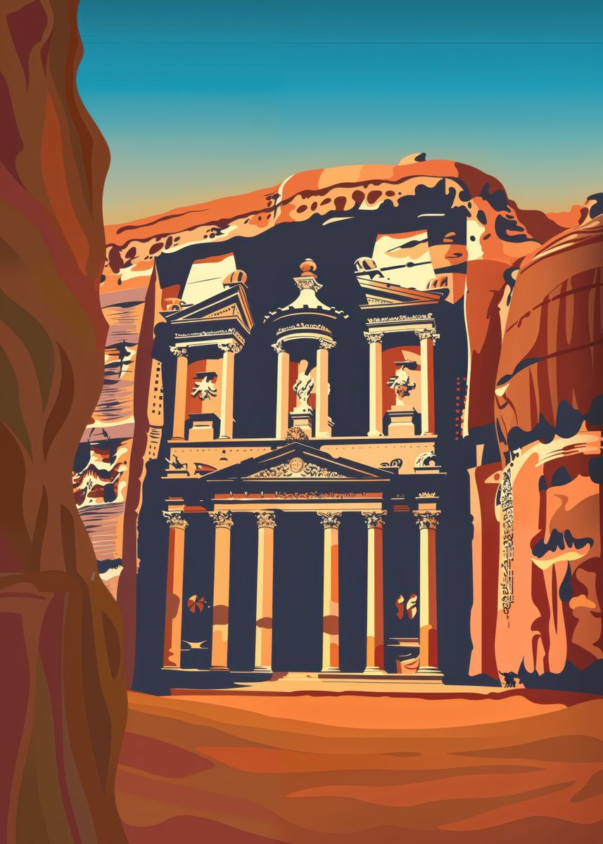 'Petra Treasury' Poster, picture, metal print, paint by Powerful Words ...