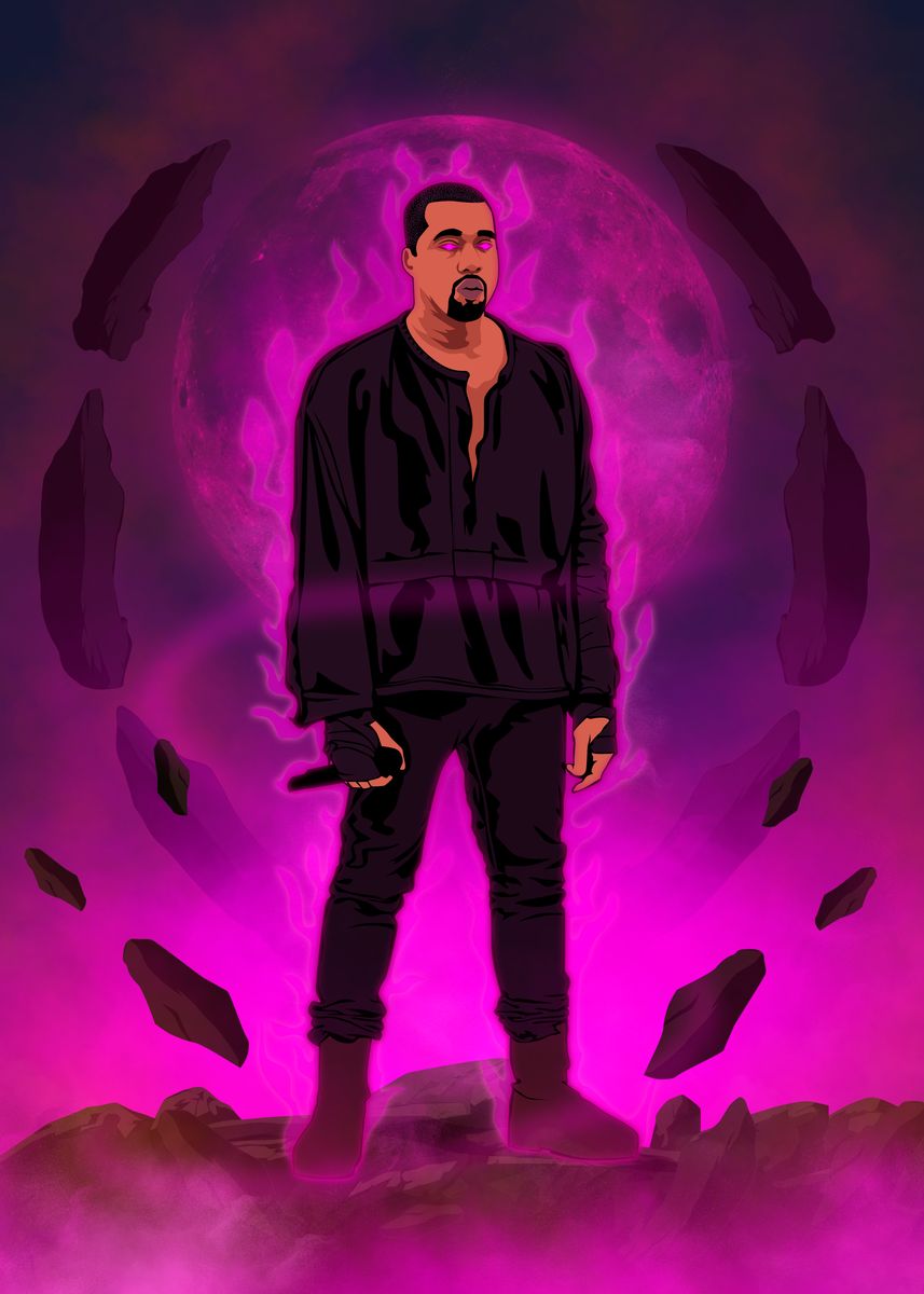 'Kanye West poster' Poster, picture, metal print, paint by geeks holic ...