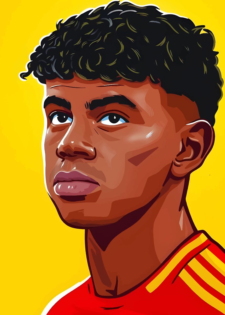 'Football Player Portrait' Poster, picture, metal print, paint by Dewi ...