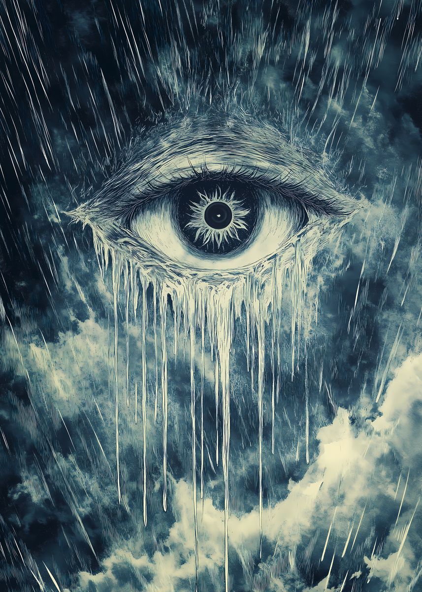 'Weeping Eye in Storm' Poster, picture, metal print, paint by K3xiao ...