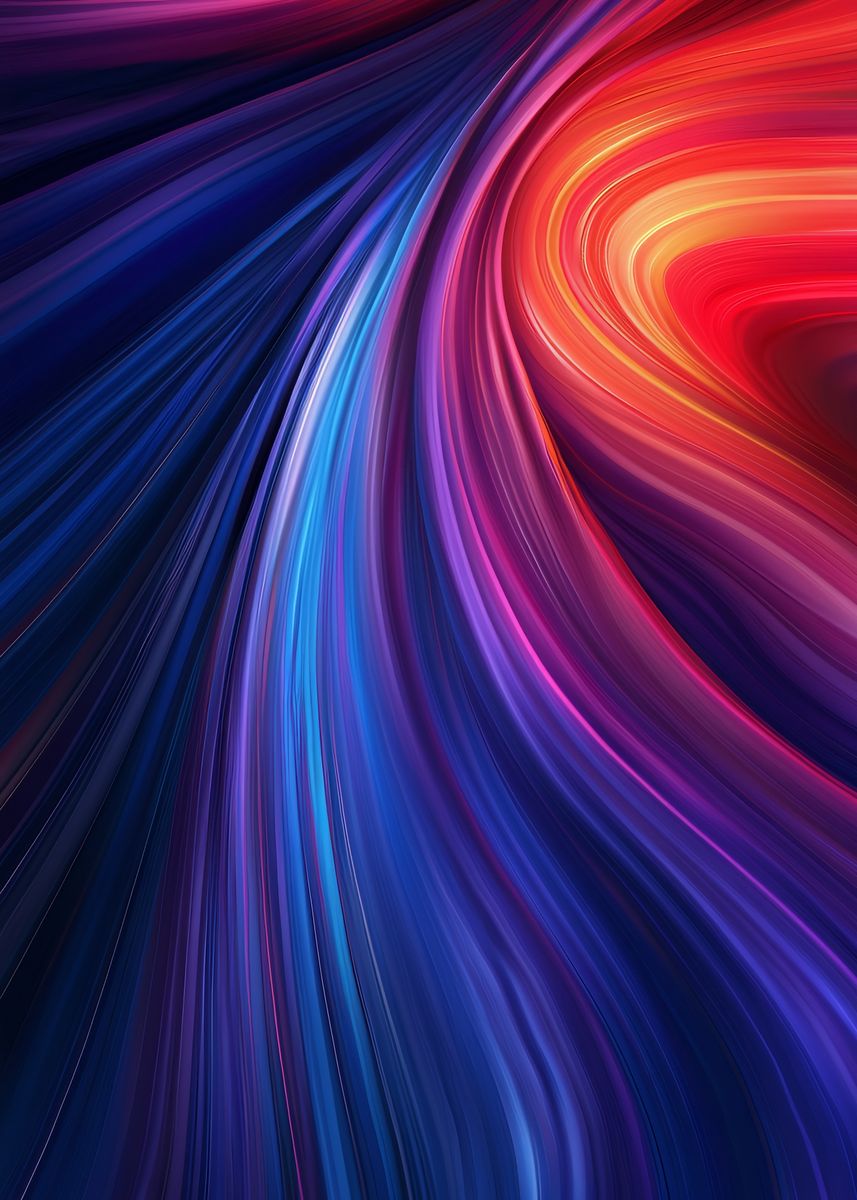 'Abstract Swirling Colors' Poster, picture, metal print, paint by ...