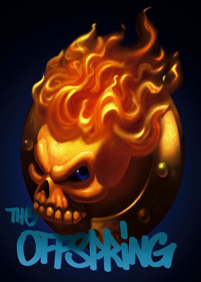 'The Offspring Skull Logo' Poster, picture, metal print, paint by Deni ...