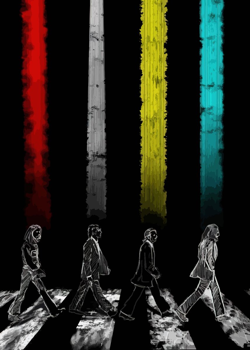 'Beatles Abbey Road Crossing' Poster, picture, metal print, paint by ...