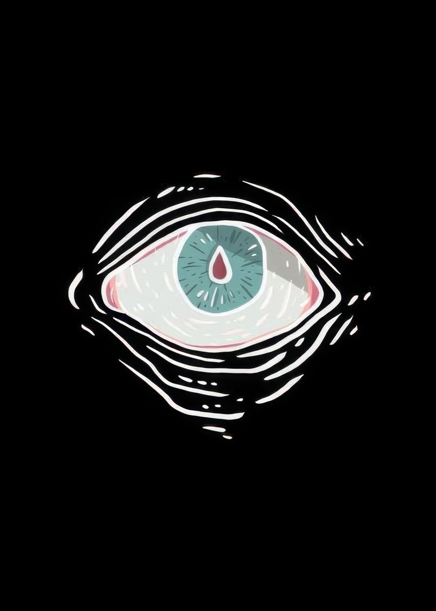 'Single Eye Illustration' Poster, picture, metal print, paint by Bingo ...