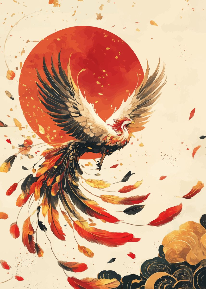 'Phoenix Rising' Poster, picture, metal print, paint by the alpha art ...