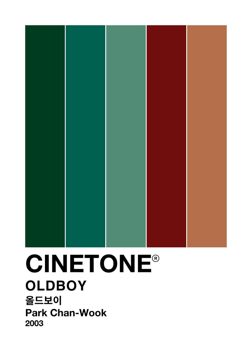 'Oldboy Color Palette Cinetone Poster' Poster, picture, metal print ...