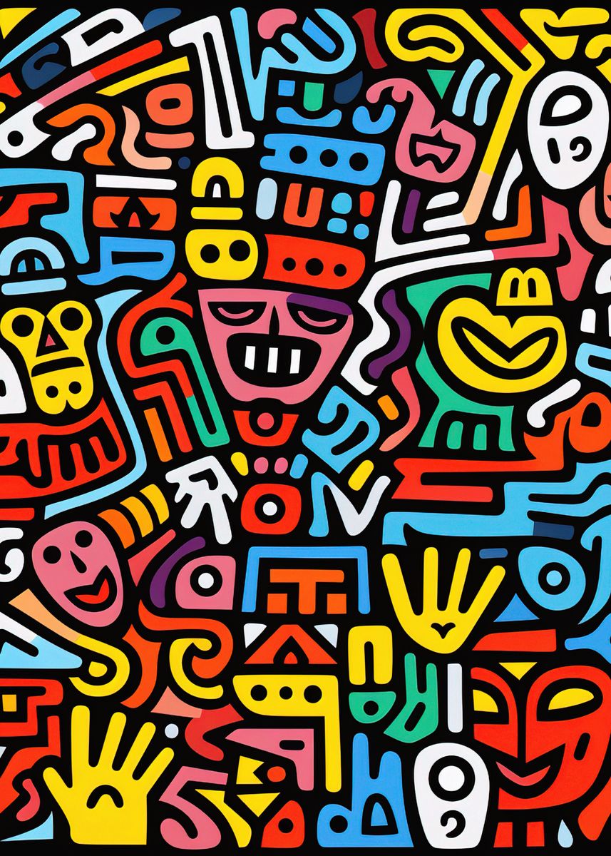 'Doodle Art Print' Poster, picture, metal print, paint by nei loki ...