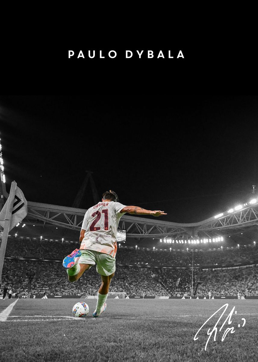 'Paulo Dybala ' Poster, picture, metal print, paint by TI KI | Displate
