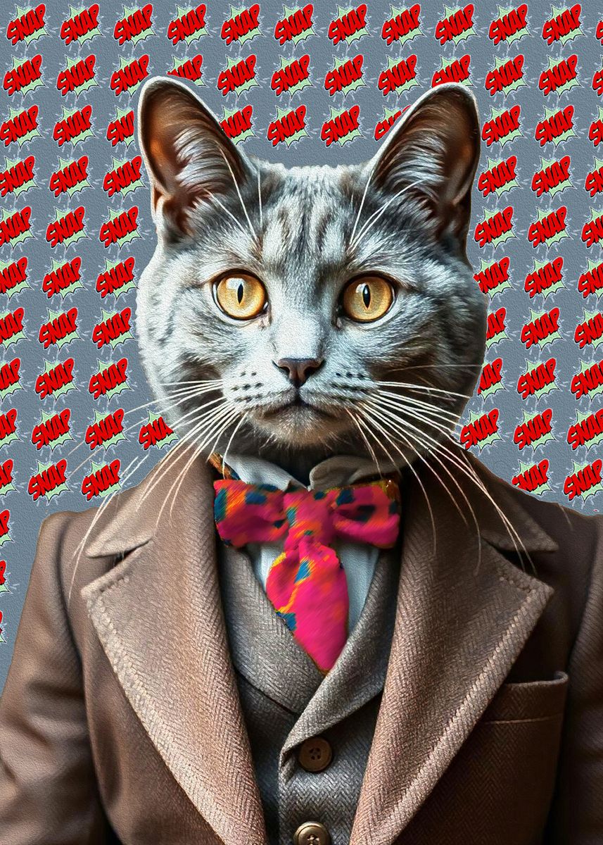 'Snap cat' Poster, picture, metal print, paint by Nonsense and Relish ...
