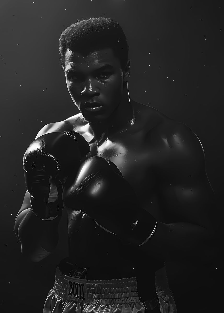 'Muhammad Ali Boxing Portrait' Poster, picture, metal print, paint by ...
