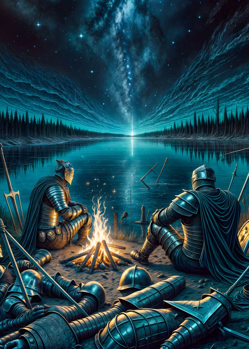 'Knights Rest' Poster, picture, metal print, paint by PIXELL ART | Displate