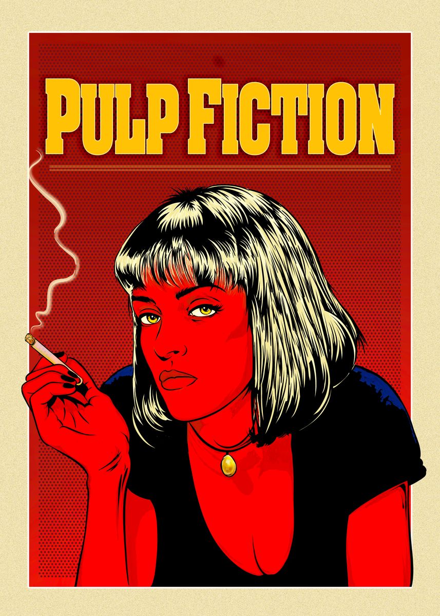 'PULP FICTION DIGITAL VERSION' Poster, picture, metal print, paint by ...