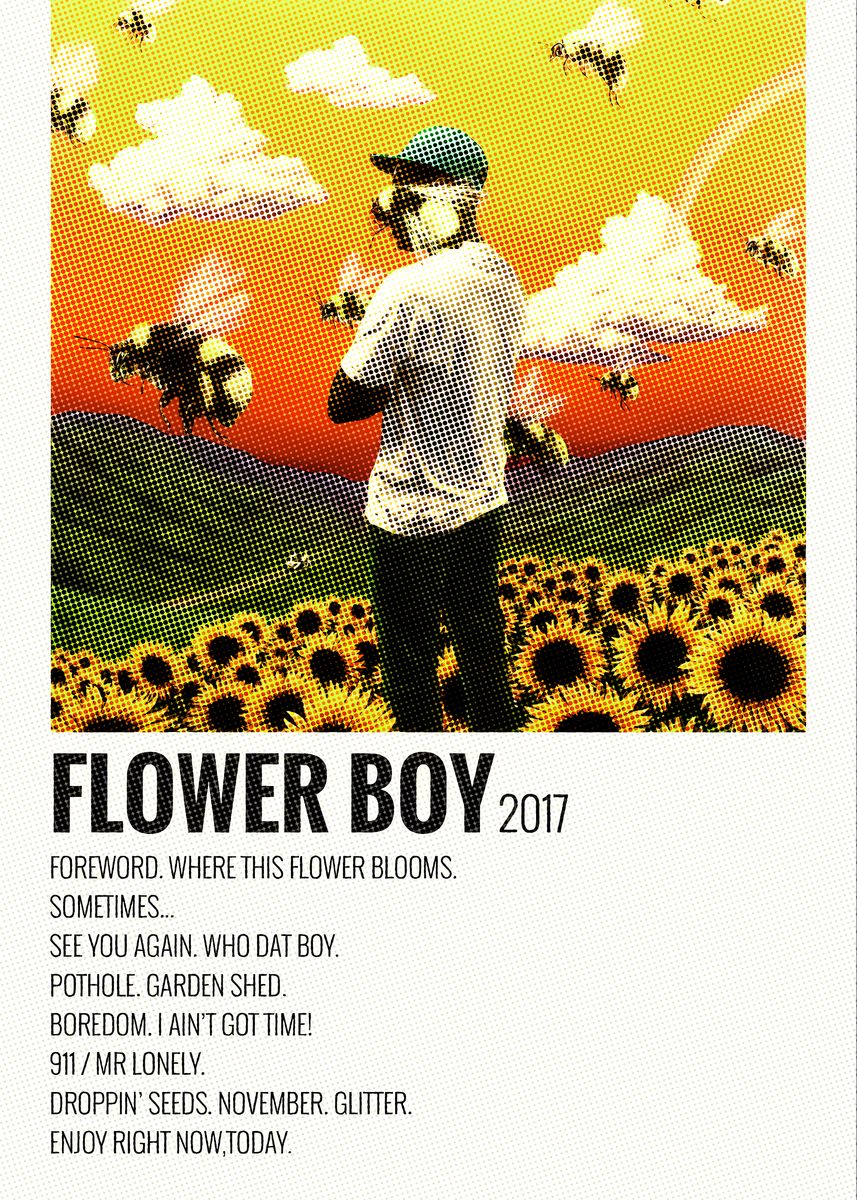 'Flower Boy Rapper' Poster, picture, metal print, paint by | Displate